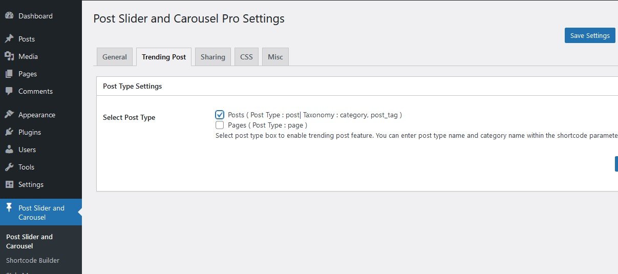 Trending Post Settings - InfornWeb Documentation